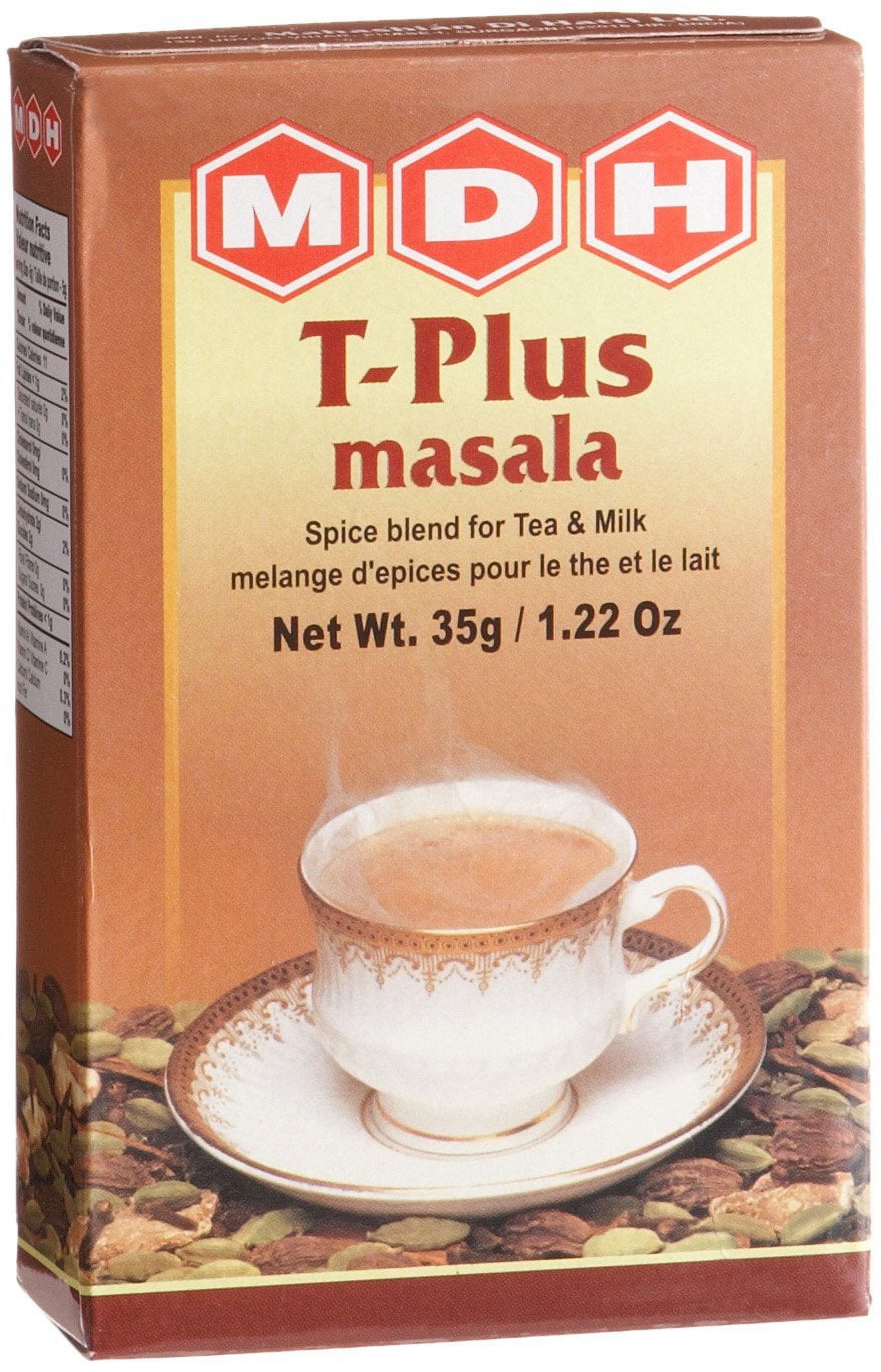 MDH T-Plus Masala (Spice Blend for Tea & Milk), 1.22-Ounce Boxes (Pack ...