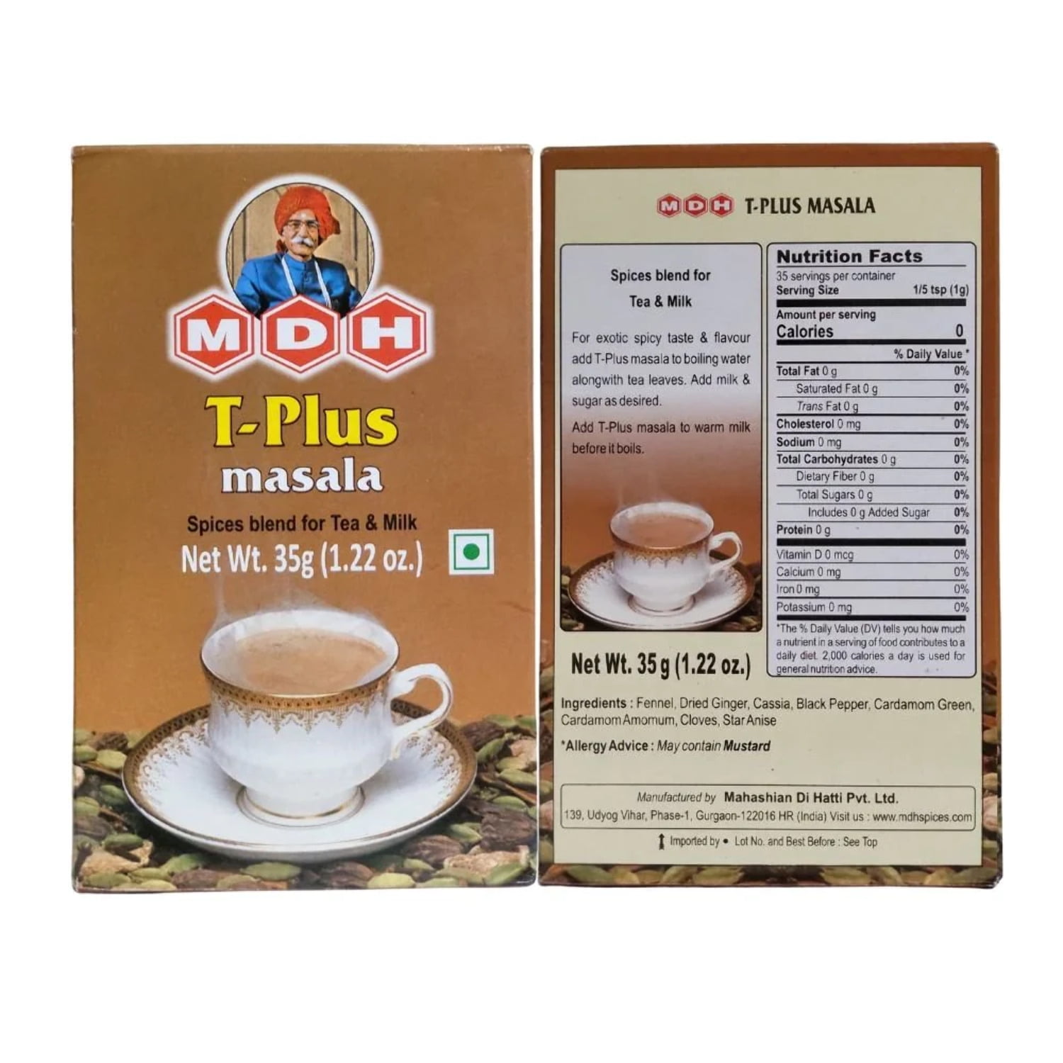 MDH T Plus Masala Spices Blend For Tea And Milk 35g (Pack of 10 ...