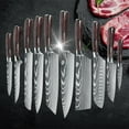 MDHAND 10 Piece Pro Kitchen Knife Set, Stainless Steel Damascus Kitchen ...