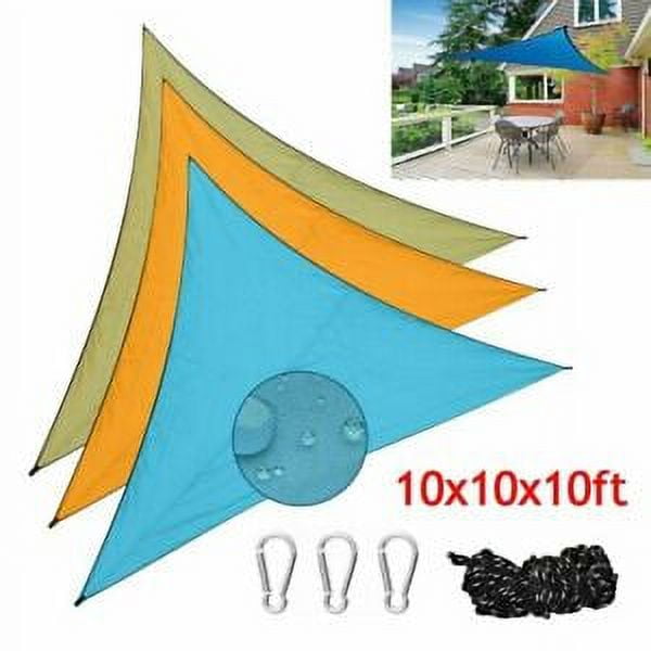 MDHAND 10ft x10ftx10ft Triangle Sun Shade Sail Canopy Beach Canopy ...