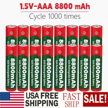 DFITO 1.5V Alkaline AA 9800mAh Rechargeable Battery Cell, 16PCS - Walmart.com