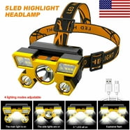 TASHHAR HeadLamp LED Super Bright Rechargeable Headlight High Power ...