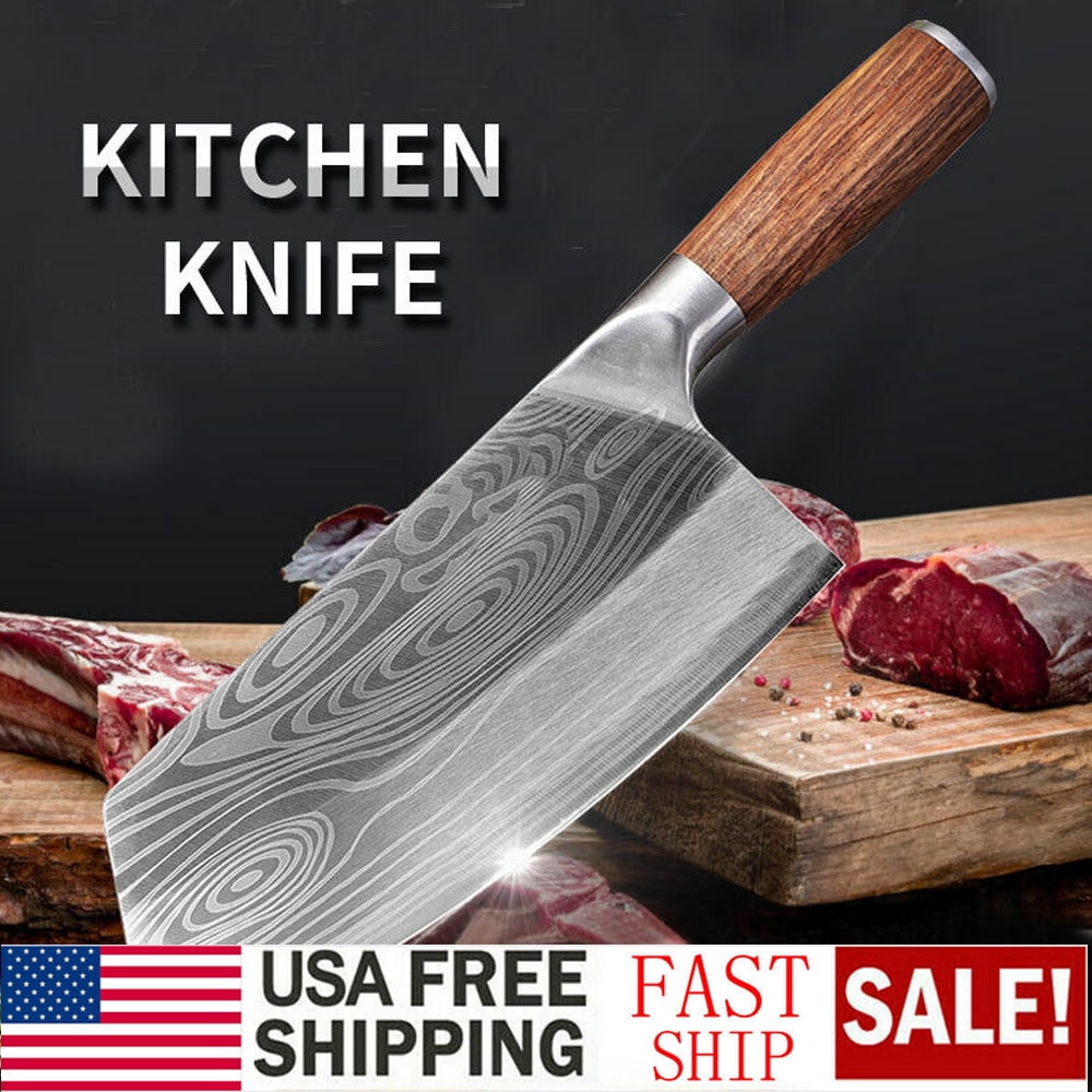 MDHAND 8 inch Kitchen Meat Knife Damascus Laser Pattern Chef Knife ...
