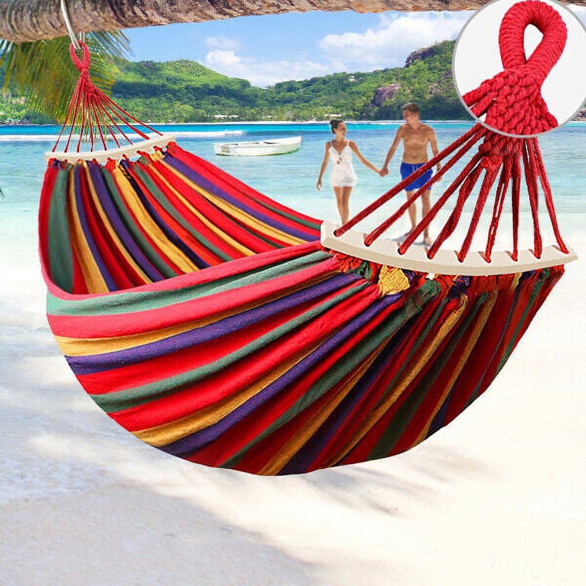 MDHAND Double Hammock, 2 Person, Portable Travel Camping Hammock with ...