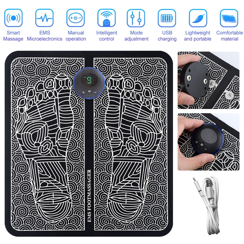 MDHAND Foot Massage Spa Mat with EMS and Circulation Pads for Muscle ...