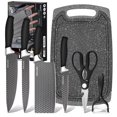 MDHAND 7-Piece Professional Kitchen Knife Set with Cutting Board ...
