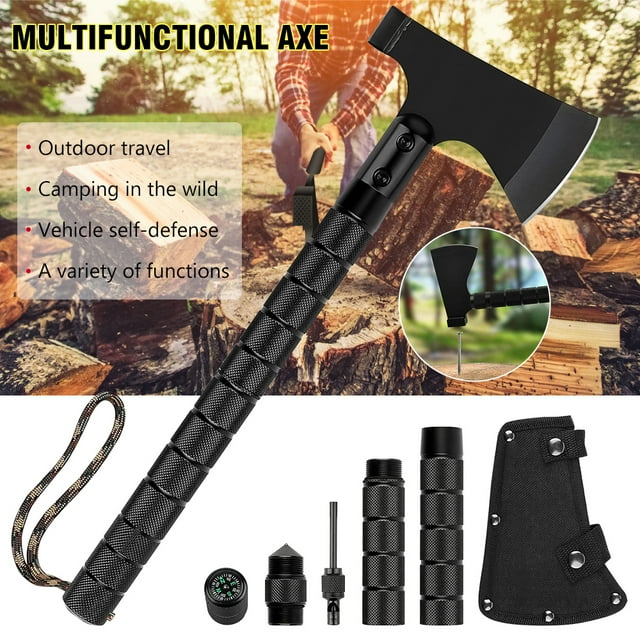 MDHAND Multifunctional Axe, Camping Axe, Survival Hatchet, Portable ...
