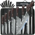 MDHAND Professional Kitchen Chef Knife Set, High-Carbon Stainless Steel ...