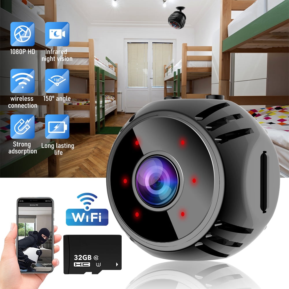 MDHAND Security Cameras Mini Camera Surveillance Camera with 32G TF ...