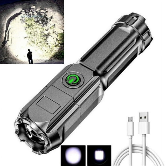 MDHAND Super Bright USB 990000Lm Led Flashlight Rechargeable Tactical ...