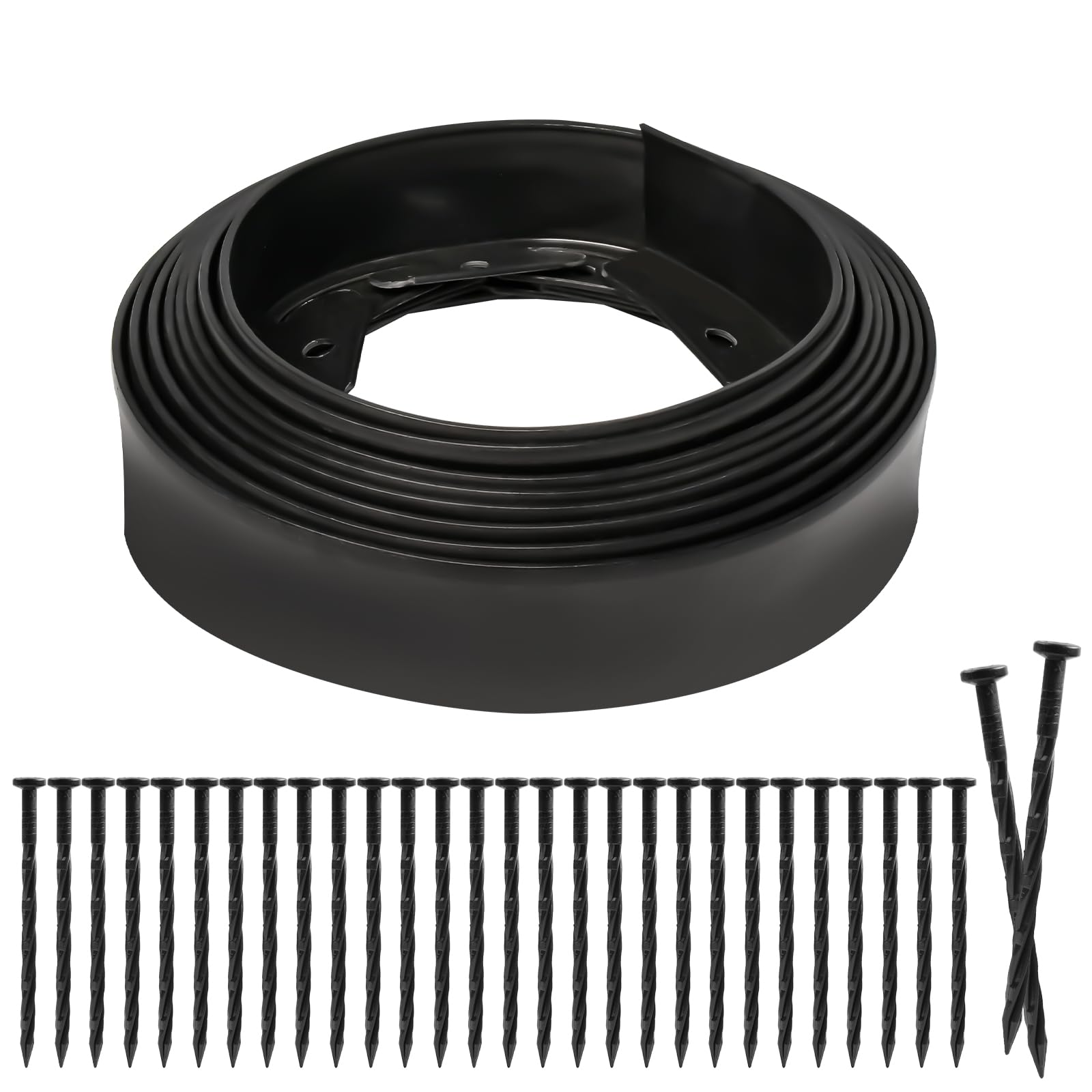 MDIBELZYH 2in Landscape Edging, MMF7 33ft Plastic Garden Edging with ...