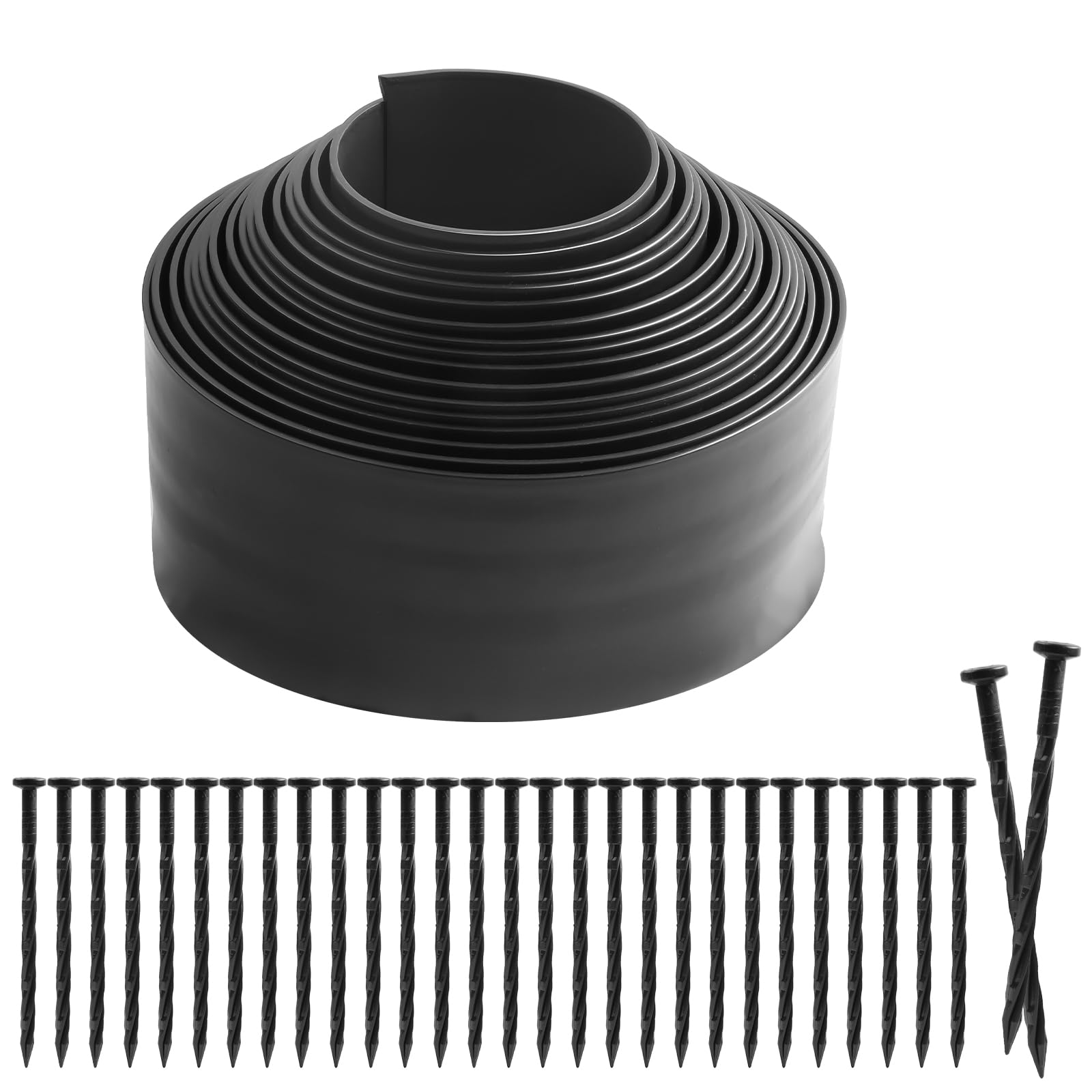 MDIBELZYH 4in Landscape Edging, MMF7 33ft Plastic Garden Edging with ...