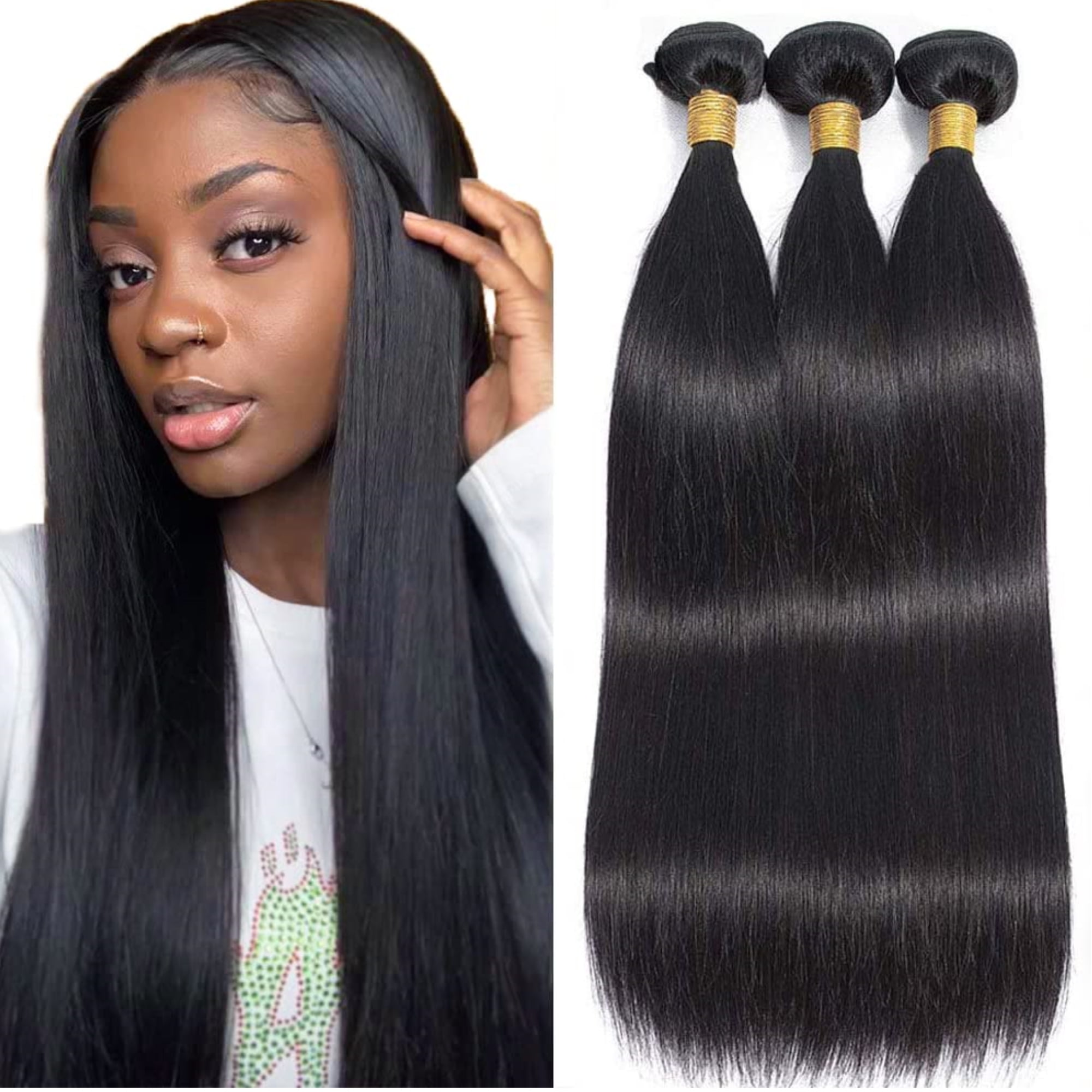 MDL Human Hair Bundles Straight Human Hair Bundles Brazilian Bundles ...