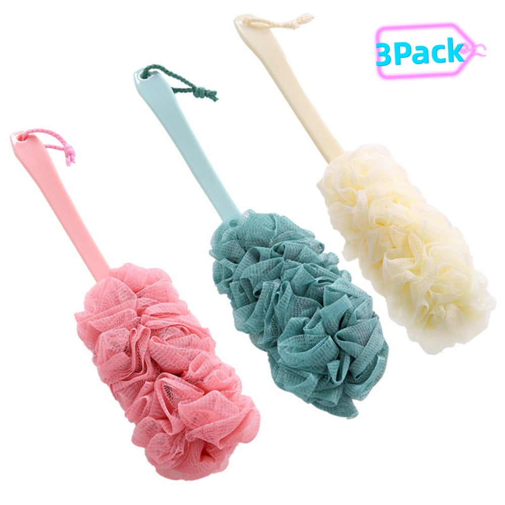 MDLL 3pcs Long Handle Bath Exfoliating Brush,Shower Brushes Body ...