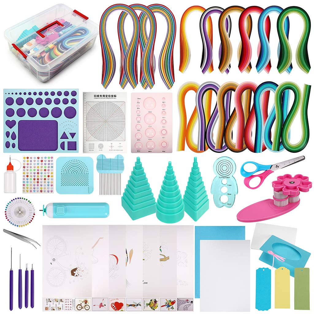 MDLUU Paper Quilling Kit KEF16 with 1860 Strips and Quilling Tools and ...