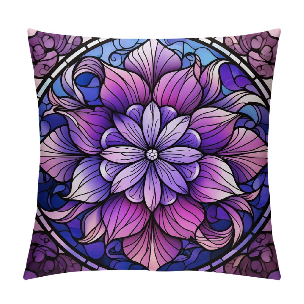 MDO Decorative Throw Pillow Covers 18x18 Inches 3D Flower Cushion Cases ...