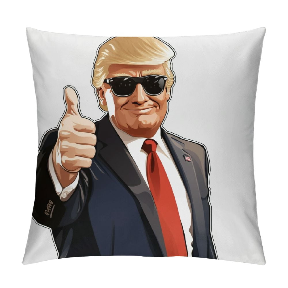 MDO Trump Printed Pillowcases, Short Plush Square Pillowcases, Bedroom ...