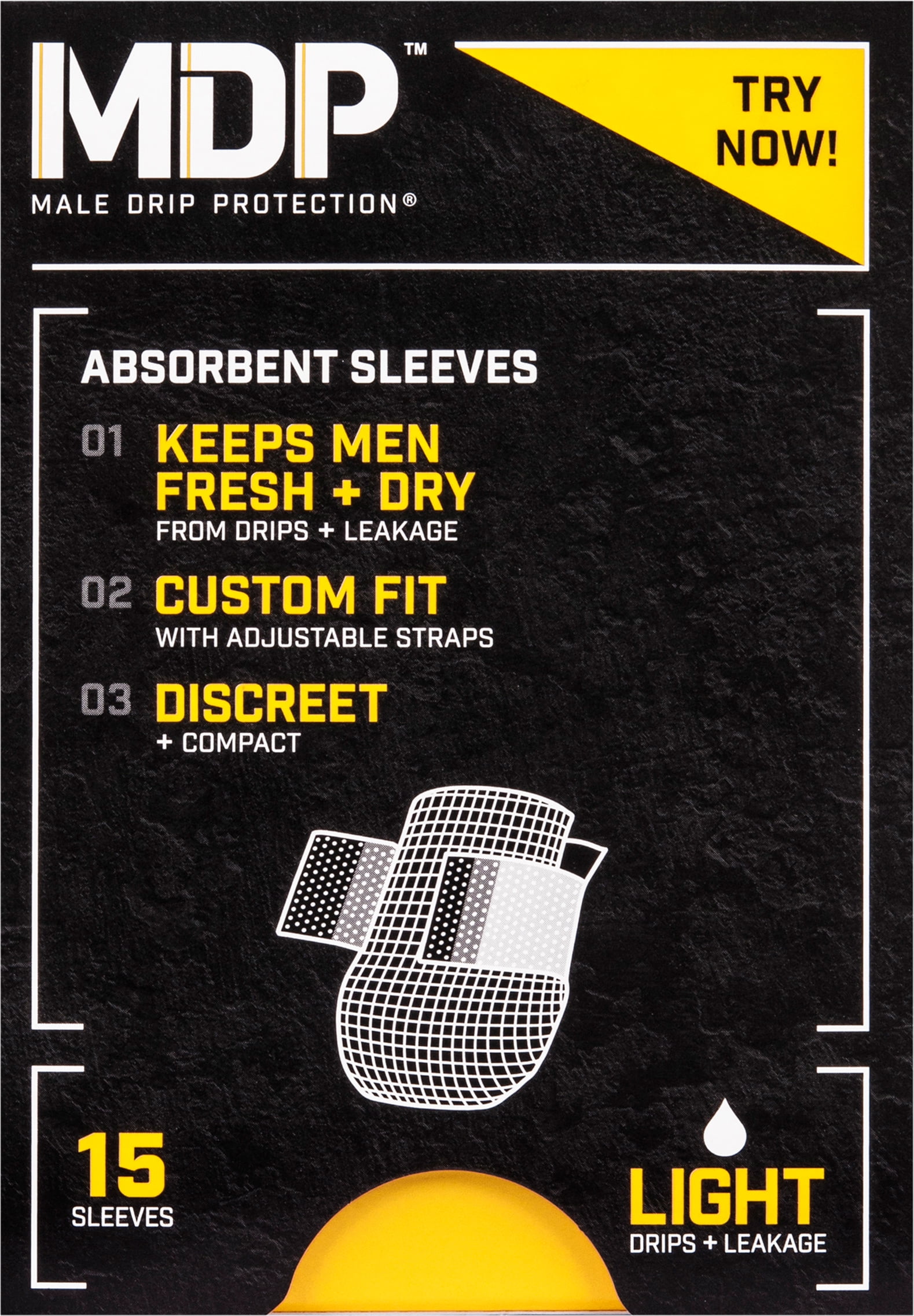 MDP | Male Drip Protection (15 Pack) for Urinary Drip and Light Male ...