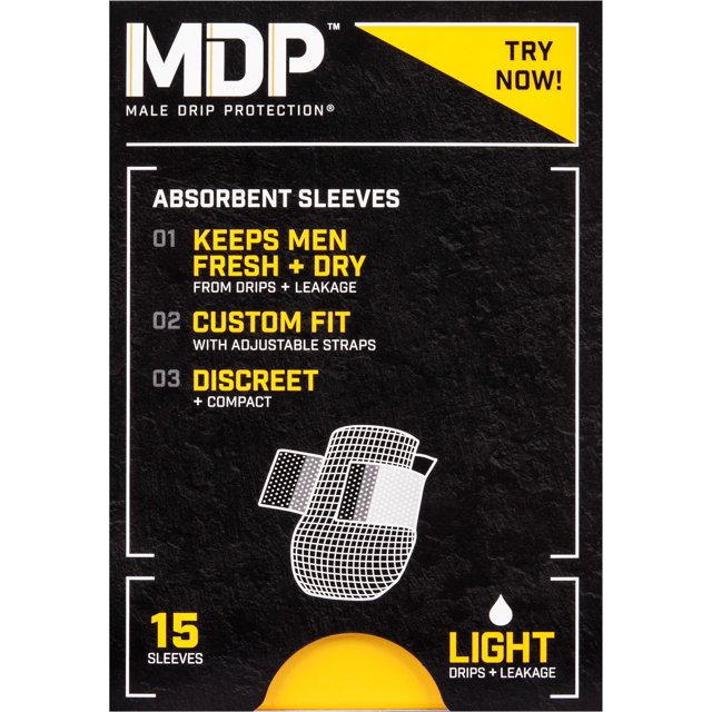 MDP | Male Drip Protection (15 Pack) for Urinary Drip and Light Male ...