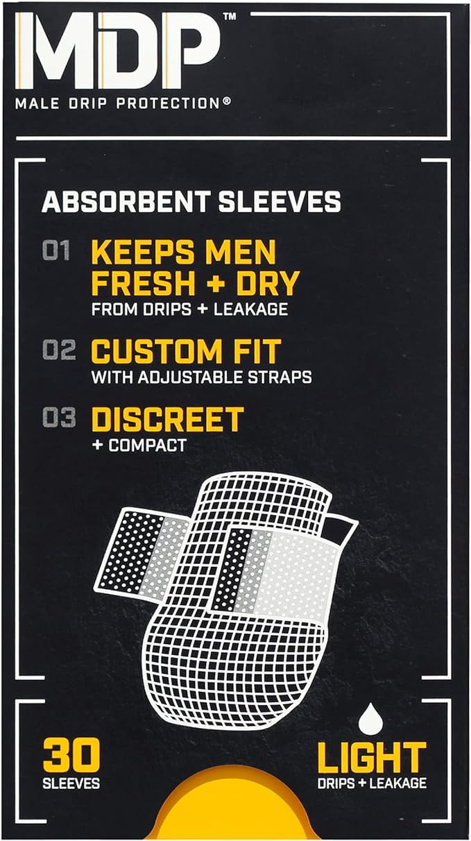 MDP | Male Drip Protection Absorbent Sleeves Mens Incontinence | Drip ...
