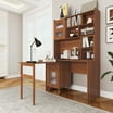 Nathan James Parker Modern Home Office Desk in Walnut Wood with Open ...