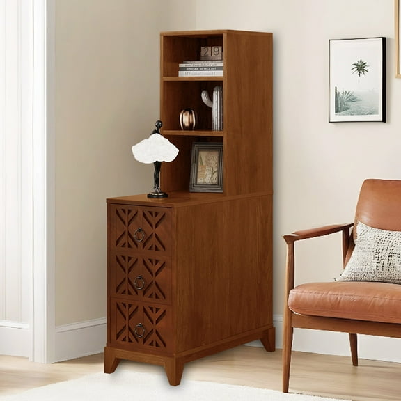 ERTWER 3-Tier End Table Small Side Table with Adjustable Feet, Compact ...