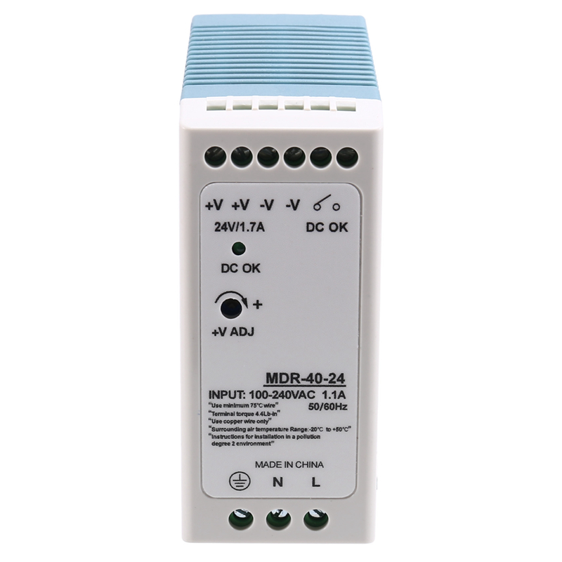 MDR-40-24V 24V 40.8W Din Rail Power Supply Ac-Dc Driver Voltage ...