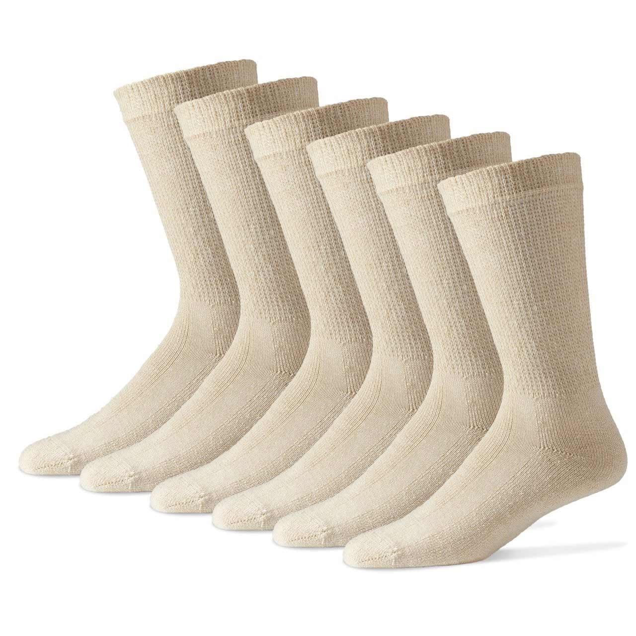 MDR Diabetic Socks Crew Length for Men and Women with Full Sole 12 ...