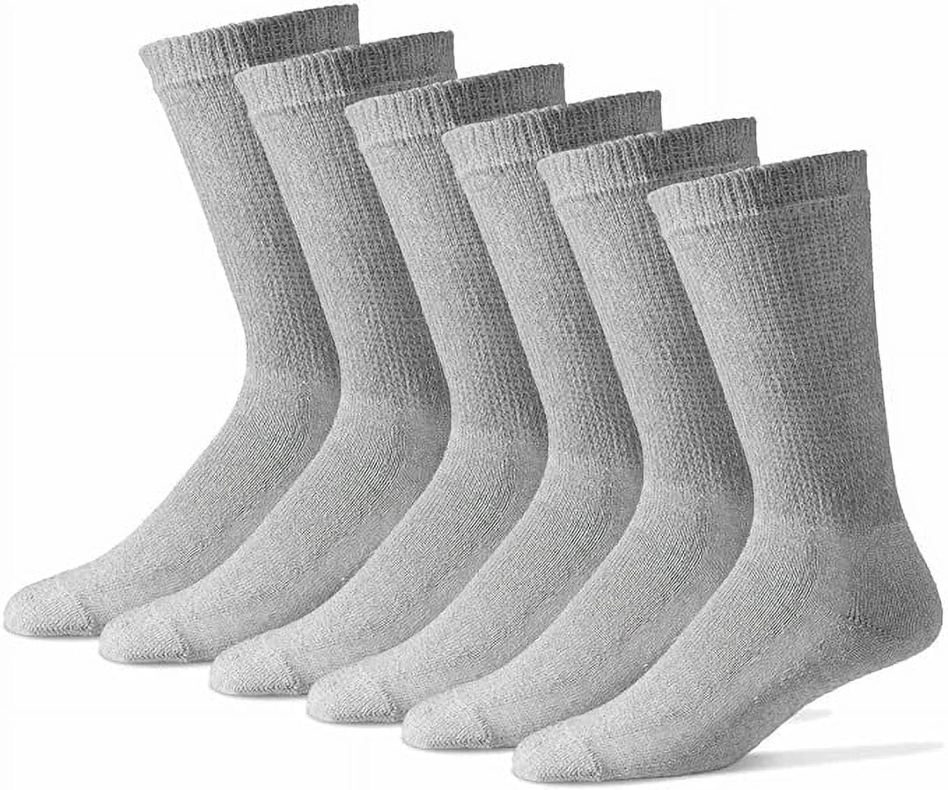 MDR Diabetic Socks Crew for Men and Women, Full Sole, Grey, Size 13-15 ...