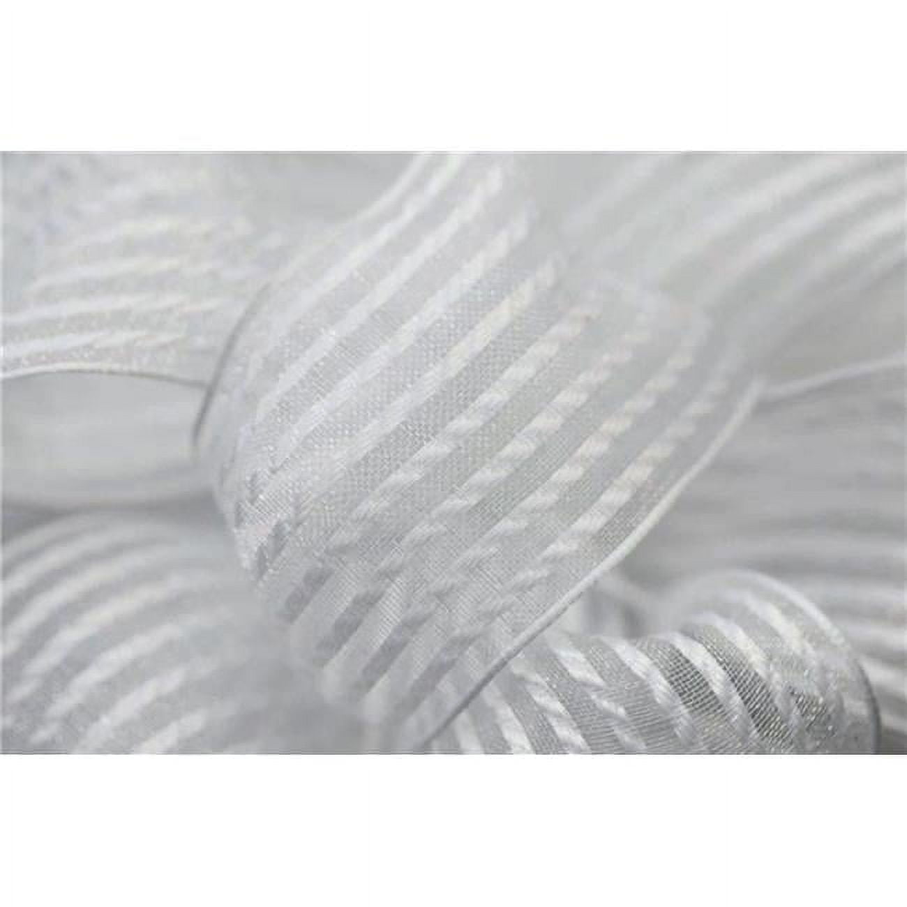 MDR Trading AI-197901-Q01 1.5 in. x 50 Yards Wired White Sheer Stripe ...