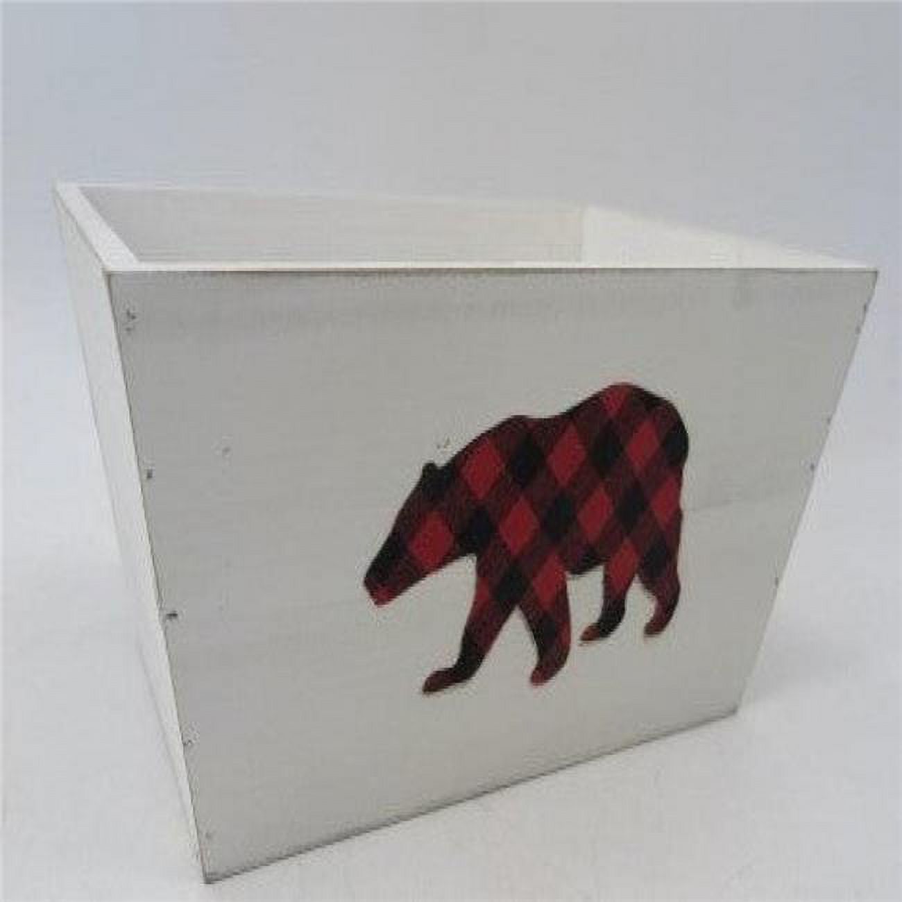 MDR Trading AI-2230-975-Q01 White with Red & Black Buffalo Check Bear Pattern Box - Walmart.com