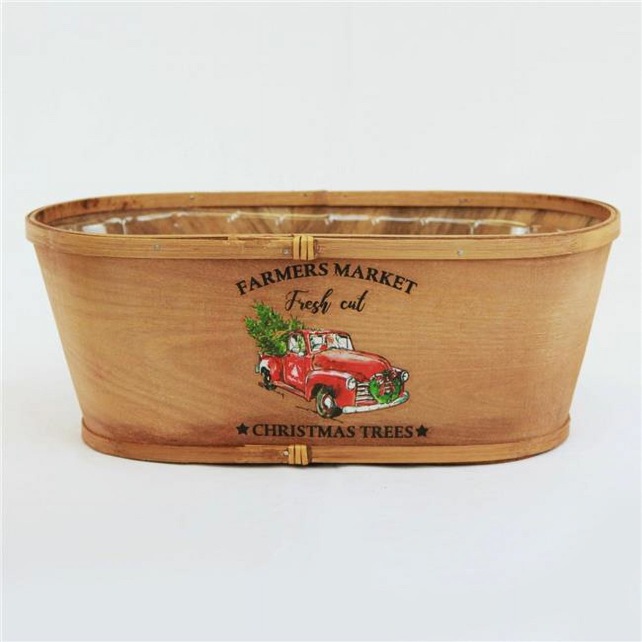 MDR Trading AI-3465-623-Q12 Brown with Red Truck, Tree & Text Basket ...