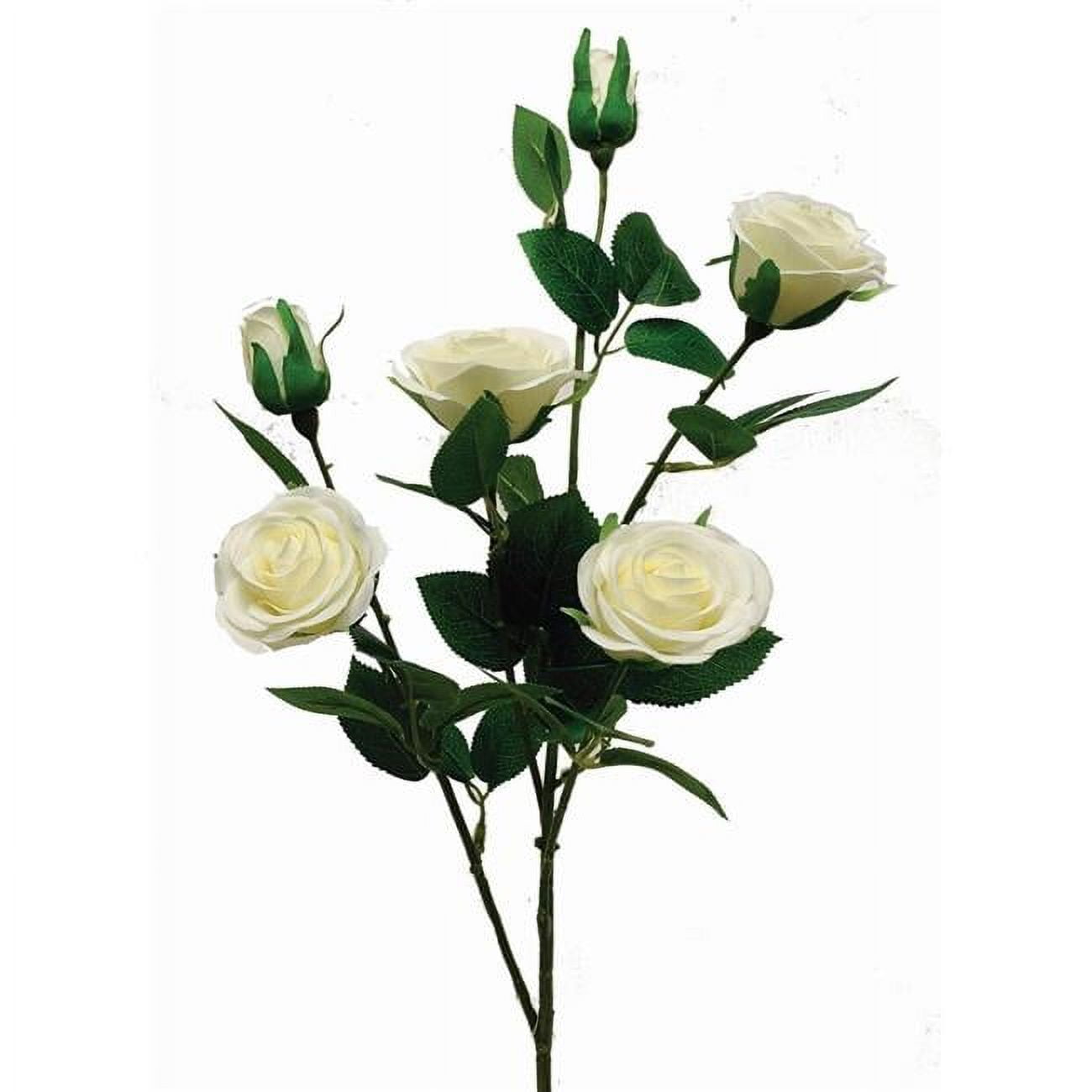 MDR Trading AI-FL4002CRW-Q02 White Rose Garden Spray Artificial Flower ...