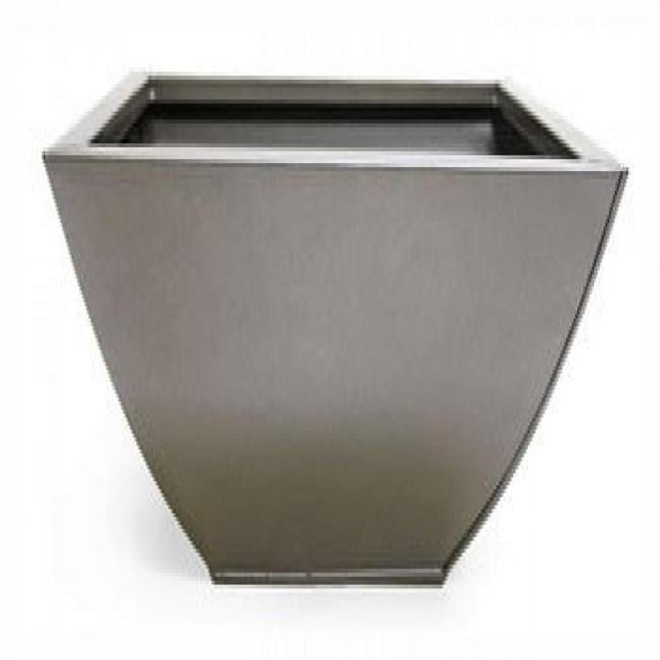 MDR Trading AI-GA2240MDG-Q02 Metallic Dark Gray Square Metal Planter ...