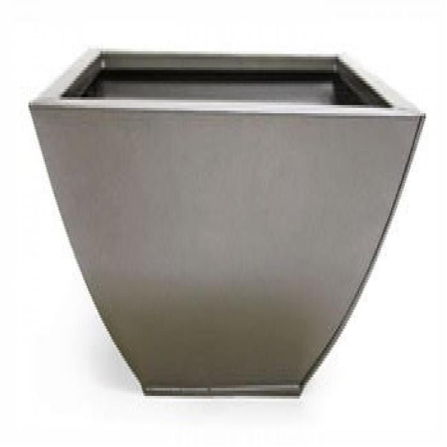 MDR Trading AI-GA2240MDG-Q12 Metallic Dark Gray Square Metal Planter ...
