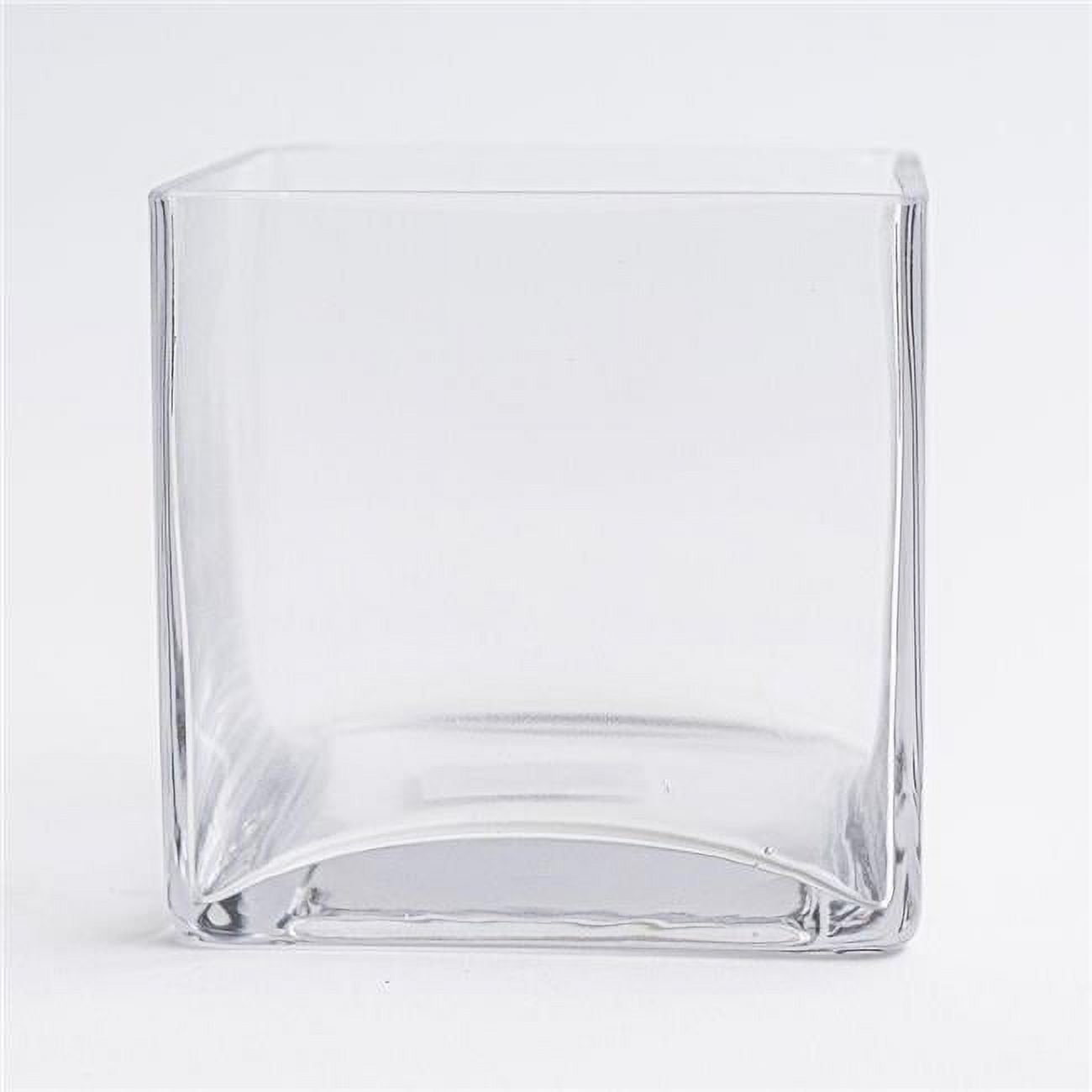 MDR Trading AI-GL111-Q01 4.75 in. Square Glass Vase, Clear - Walmart.com