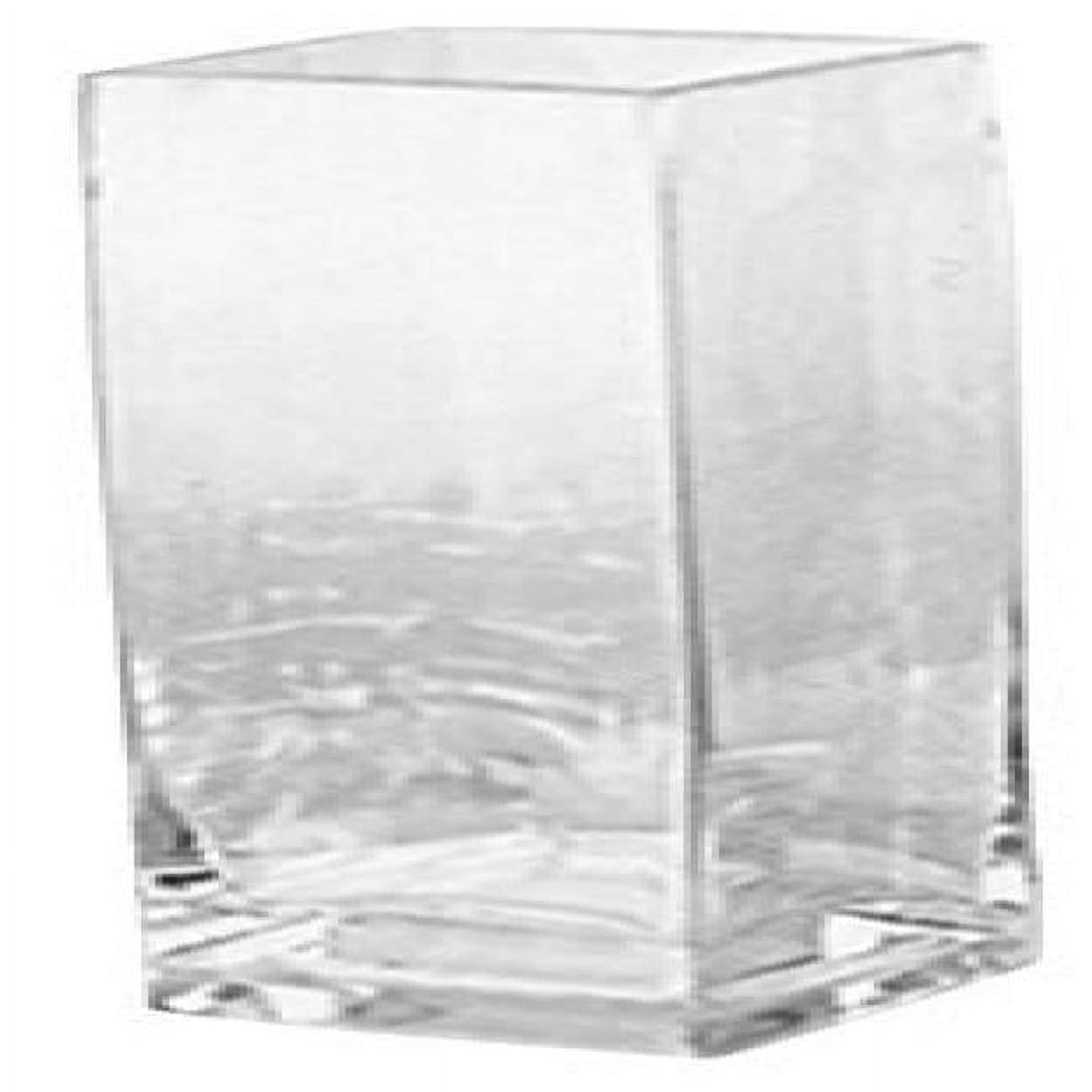 MDR Trading AI-GL124-Q02 10 in. Square Glass Vase, Clear - Set of 2 ...