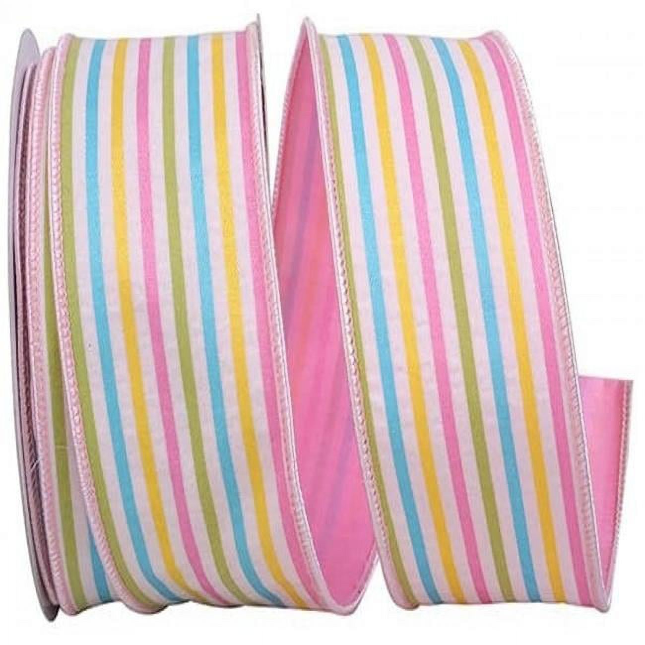 MDR Trading AI-RI40464-Q06 2.5 in. x 50 Yards Wired Pink Candy Strip ...