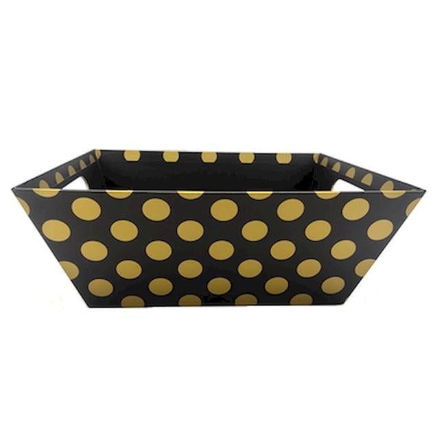 MDR Trading AP-CMT956BKD Black with Gold Dots Handled Basket - Walmart.com