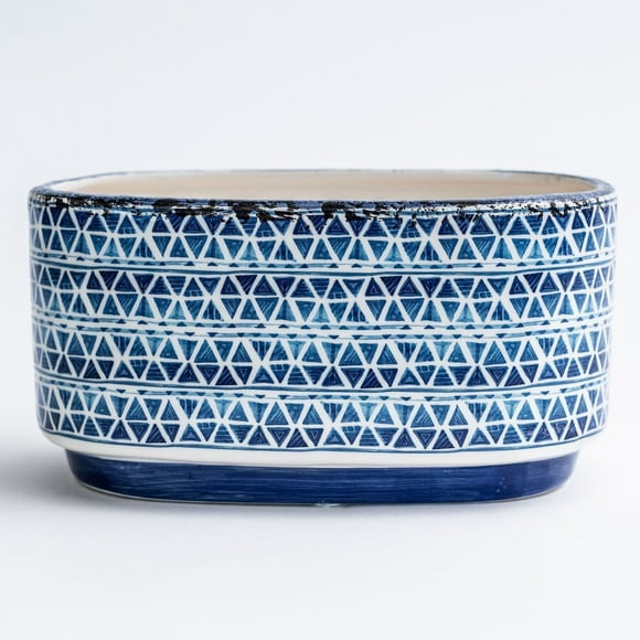 Blue White Planter