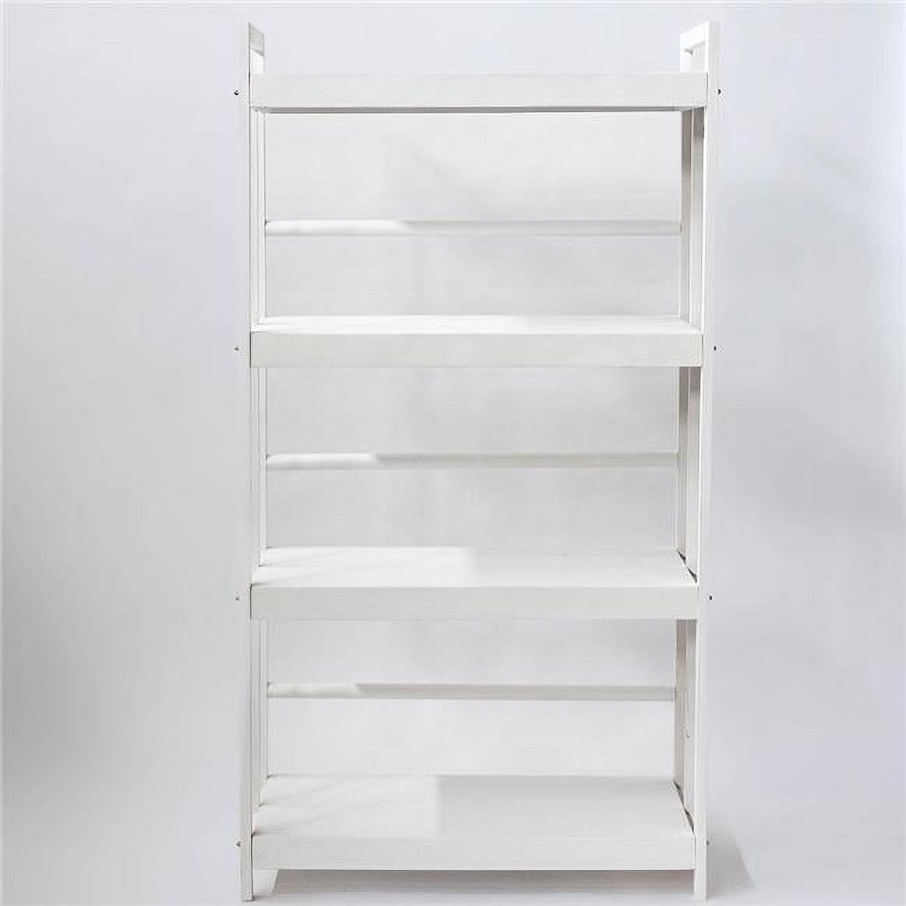 MDR Trading Inc. FP-FWP-189 White With 4 Shelves And Wooden Dowel Backs ...