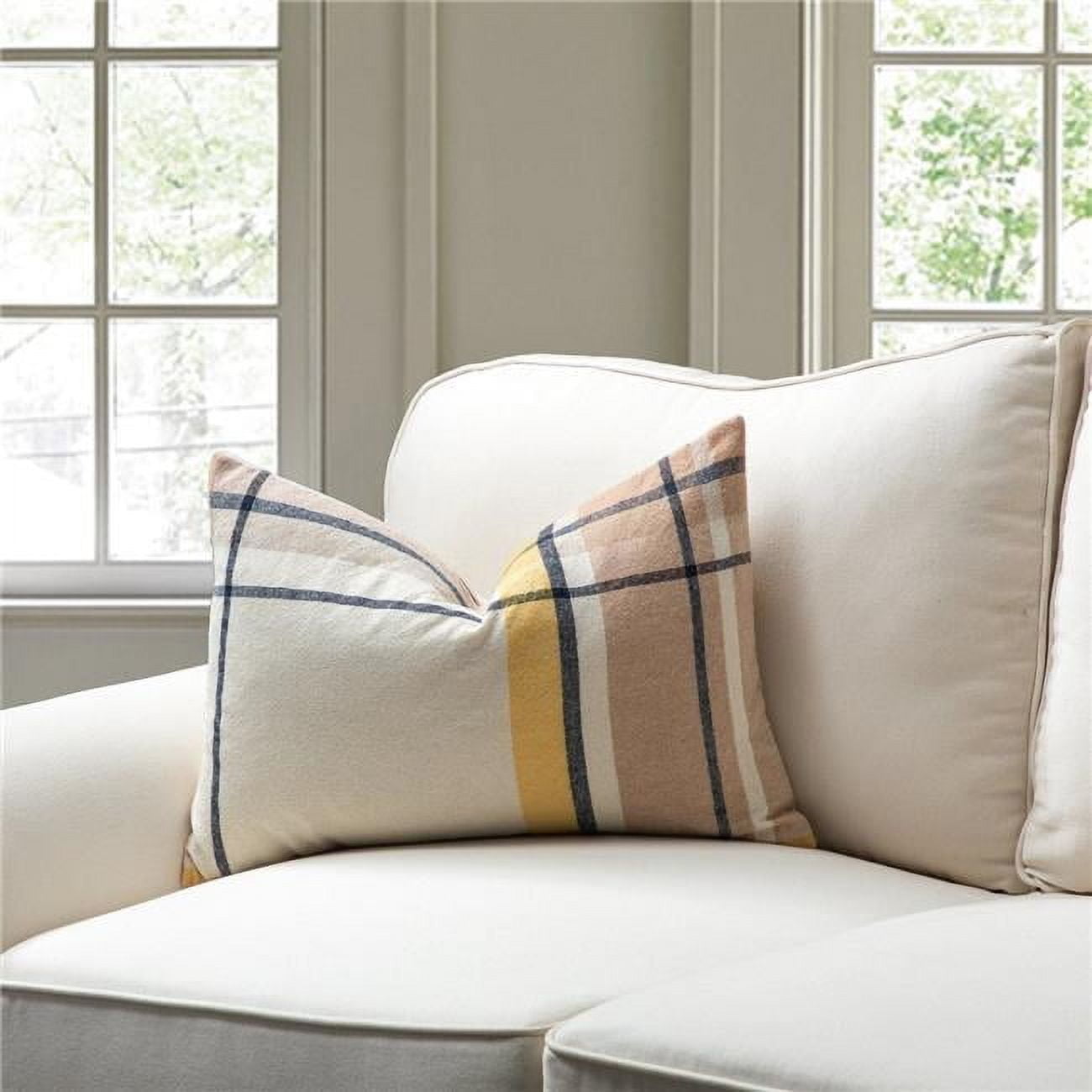 MDR Trading Inc. HU-MH1220EGYWXX Lumbar Ivory And Beige With Navy Blue ...