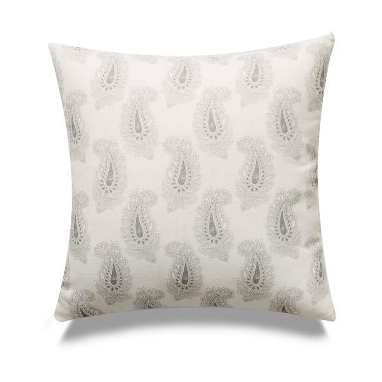 MDR Trading Inc. HU-MP2020JS12GEOP Square Greige With White Paisley ...
