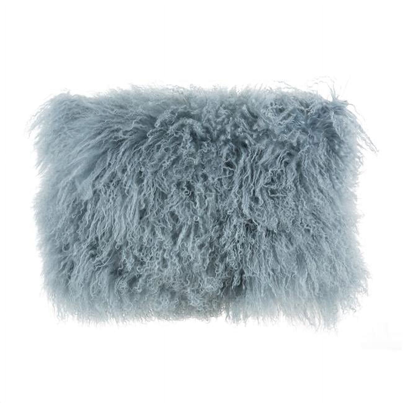 MDR Trading Inc. HU-MU1218YXSBOF Sea Blue Mongolian Lamb Fur Lumbar ...