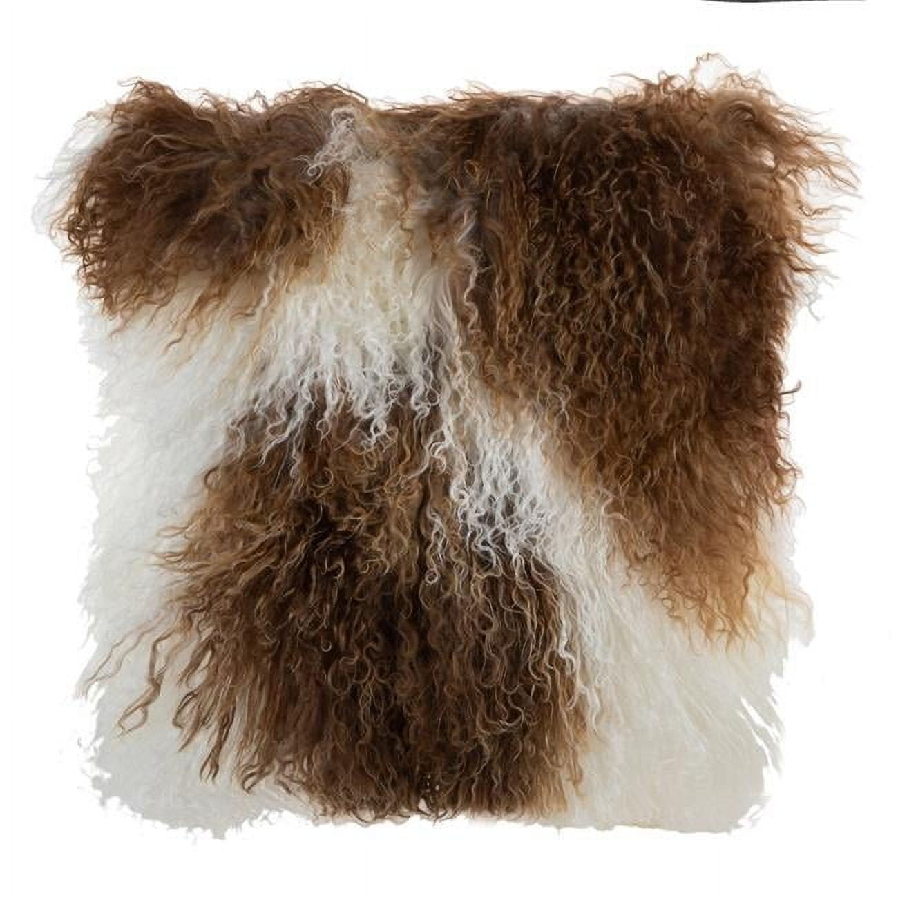 MDR Trading Inc. HU-MU1616YXB1XX Brown And White Mongolian Lamb Fur ...