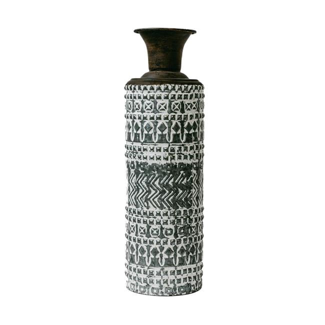 MDR Trading Inc. Metal Vase Textured Vase - Walmart.com