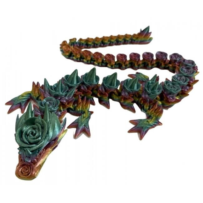 MDR Trading Inc. SC-105.43.678 3D Printed Rose Dragon Figurine ...