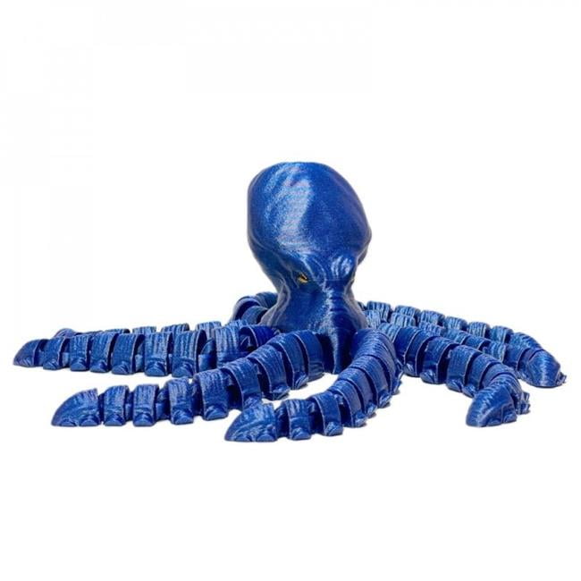 MDR Trading Inc. SC-105.85.847 3D Printed Sparkly Blue Octopus Figurine ...