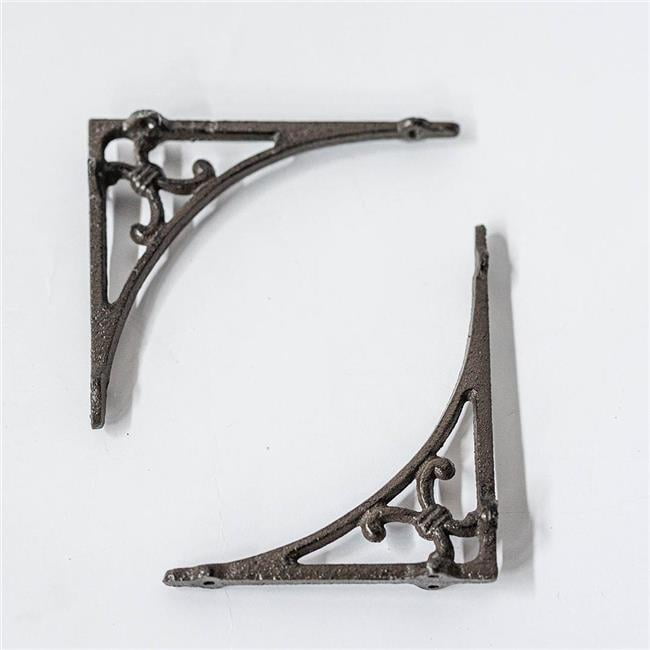 MDR Trading Inc. Set Of 2 Brown Cast Iron Shelf Bracket - Walmart.com