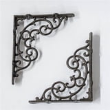 MDR Trading Inc. FP-KIN-077-B Set Of 2 Scroll Work Cast Iron Shelf ...